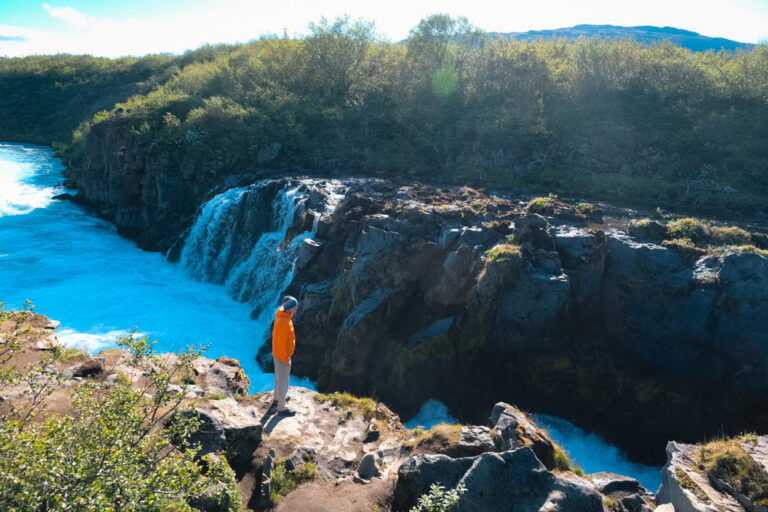 Hiking to the Beautiful Bruarfoss Waterfall (3 Blue Waterfalls on the ...